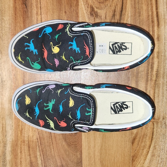Vans | Shoes | Vans Dinosaurs Slipon Shoes For Boys Size 25 | Poshmark